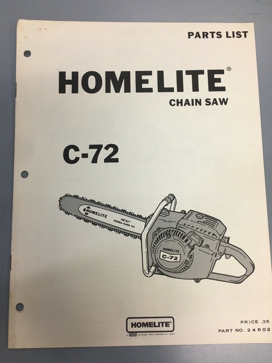 Old Homelite Chainsaw Parts List Homelite Super Ez Automatic Sales