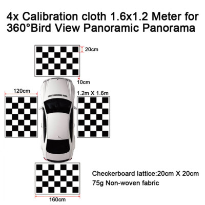 4×Calibration Cloth 1.6×1.2 Meter for 360°Bird View Panoramic Panorama ...