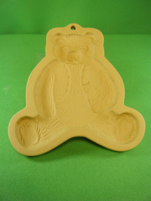 Vtg 1984 Brown Bag TEDDY BEAR Clay COOKIE MOLD 6x5.5 Paper Art UNUSED ...