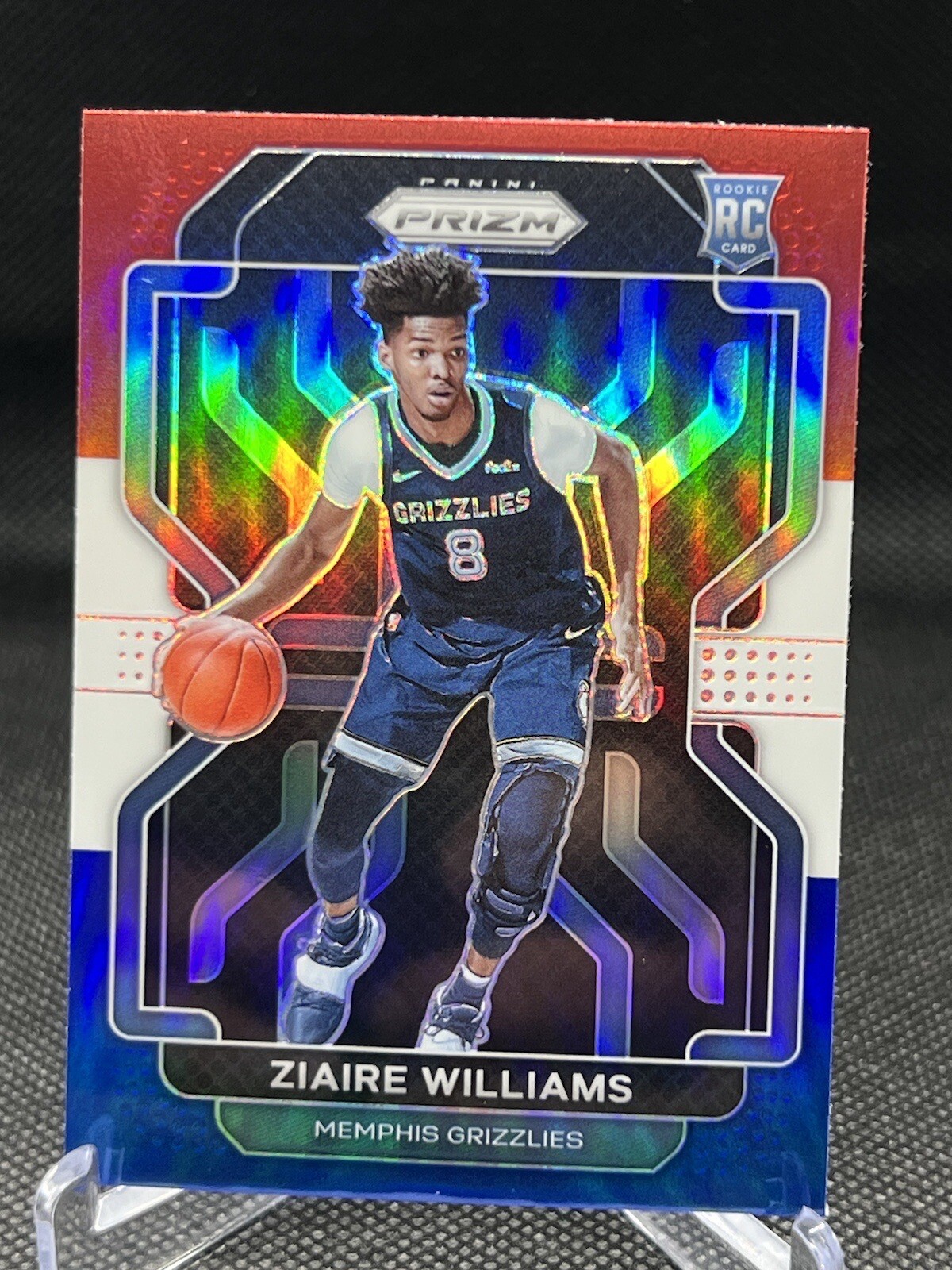 2021-22 Prizm Zaire Williams Red / White / Blue Prizm Rookie Card 313 ...