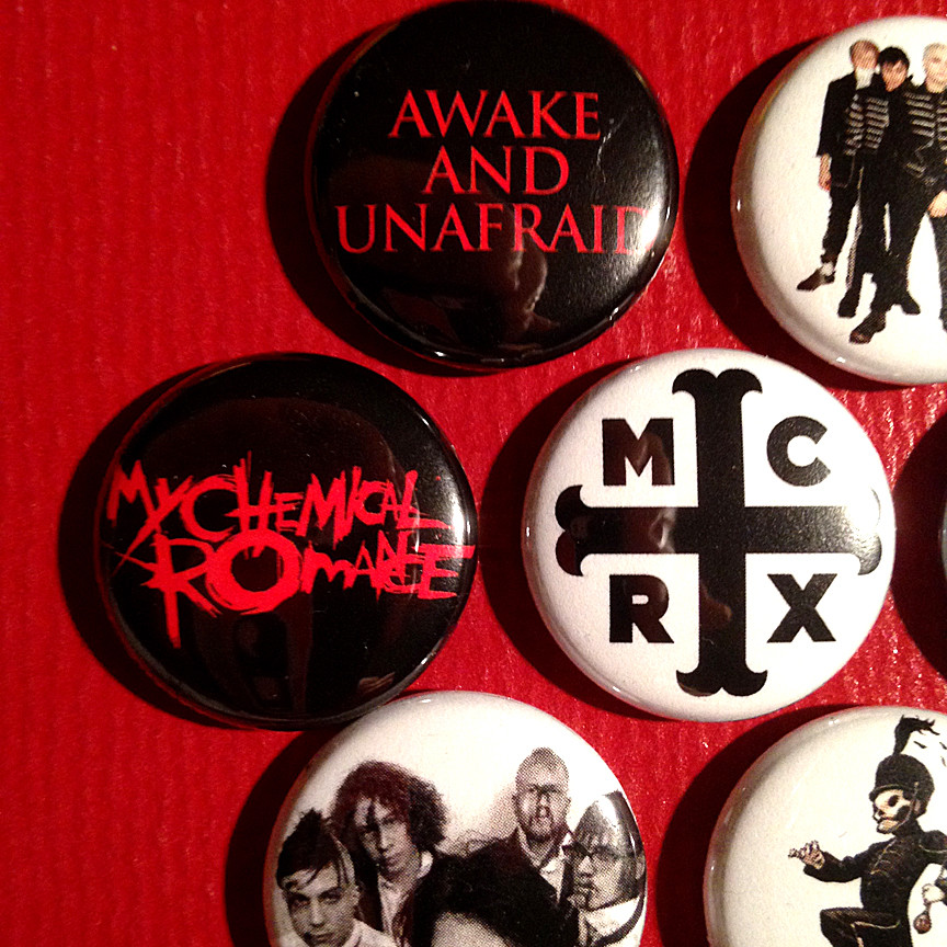 8 My Chemical Romance 1" Buttons Paramore Panic at the Disco! MCR FREE ...