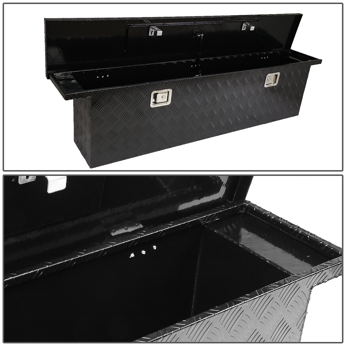 69"X11"X16.25" ALUMINUM WATER RESISTANT PICKUP TRUCK TRUNK TOOL BOX ...