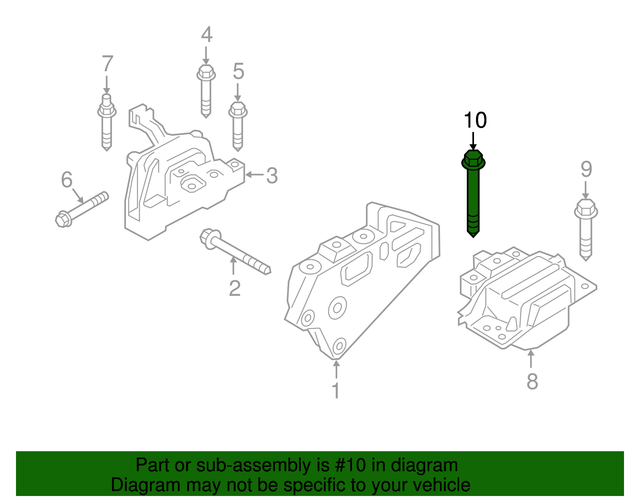 VW Volkswagen OEM 11-15 Jetta Subframe Bolt N10552404 for sale online ...