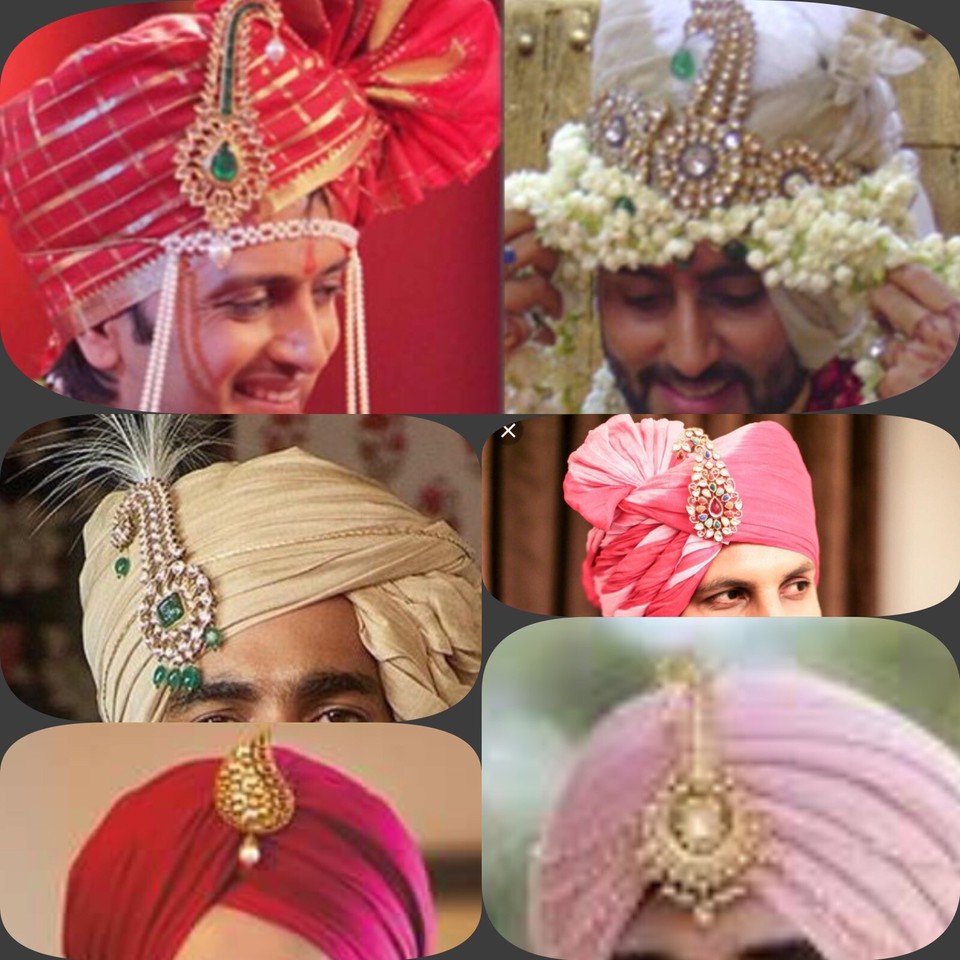 Groom Turban Pin Pagri Kalgi Asian Wedding Sherwaani Turban Peacock ...