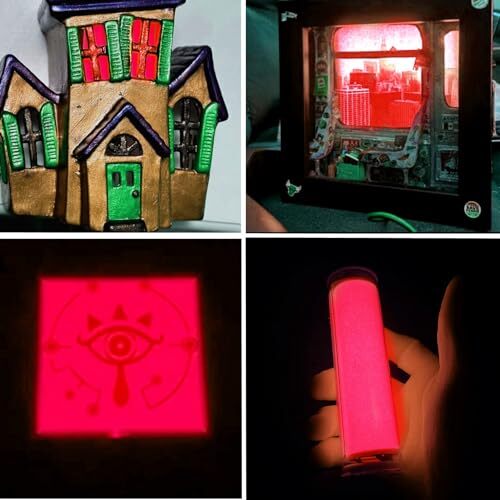 Electroluminescent El Panel Light - 3Modes Stay on/Slow 10x10 Dark Red ...