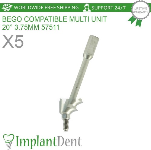 5x Dental Angulated Multi Unit 20° Prosthetic - 57511 Compatible ...