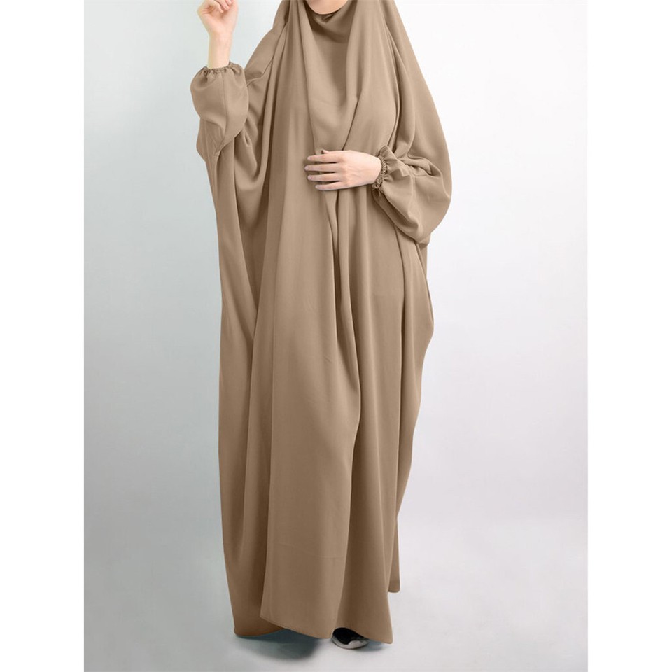 One Size Overhead Burqa Kaftan Robe Muslim Women Long Dress Islamic ...