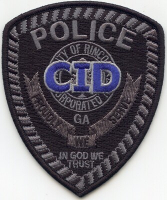 RINCON GEORGIA CRIMINAL INVESTIGATIONS DIVISION CID In God We Trust ...