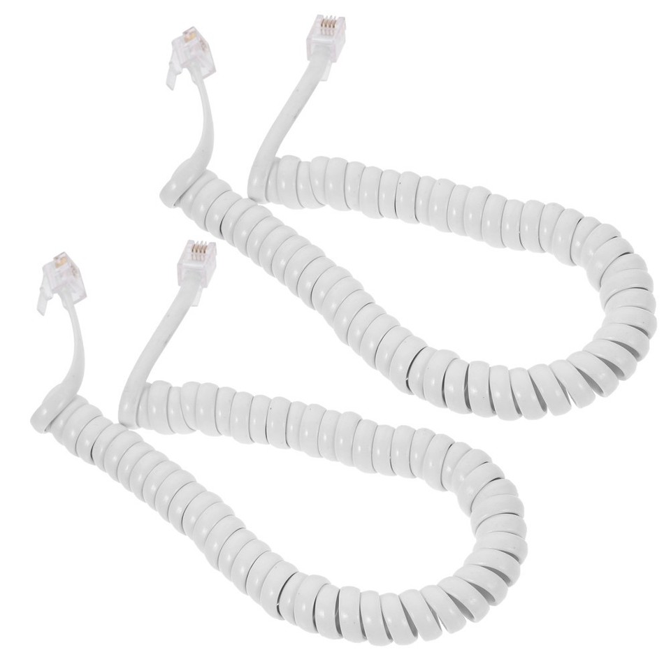 2pcs Telephone Cords Phone Cords Cords Coiled Telephone Cord | eBay UK