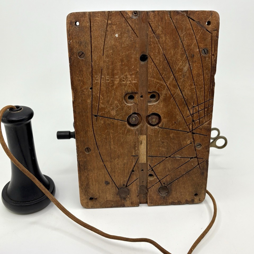 Antique 1890s Western Electric Type 21 Oak Wall Box Phone Transmitter ...