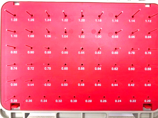 VERMONT GAGE PIN SET #102100100 Class ZZ PLUS Range: .20 - 1.28mm ...