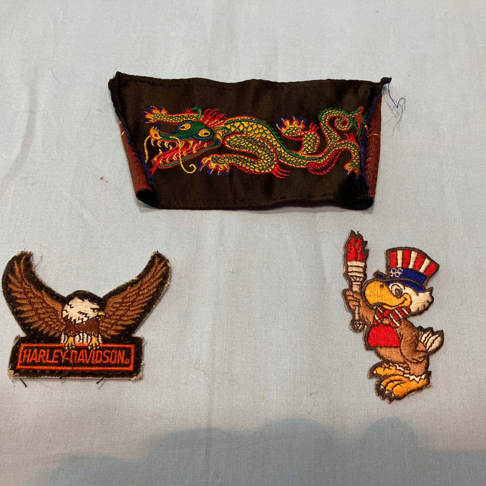 Vintage Patches. Harley. US Olympics. Dragon - Gem