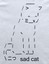 Sad Cat ASCII Art Meme Funny Cat Lady T-Shirt | eBay