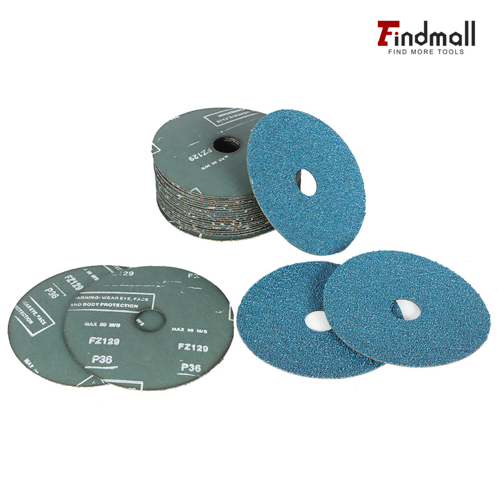 Findmall 25Pcs 24 Grit & 36 Grit Zirconia Resin Fiber Grinding And ...