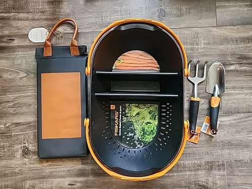 Fiskars Food Gardening Tools Kit with Harvest Basket, 4 Piece Bundle | eBay
