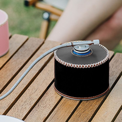 Gas Canister Protective Cover Portable PU Leather Gas Canister Cover ...