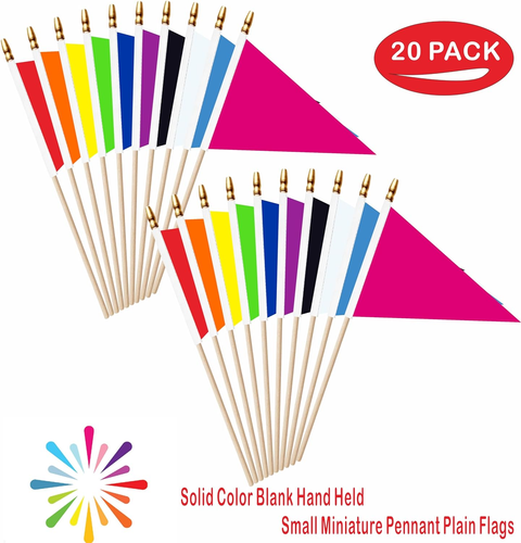 20 Pack Red White Blue Black Orange Yellow Green Purple Pink Mini ...
