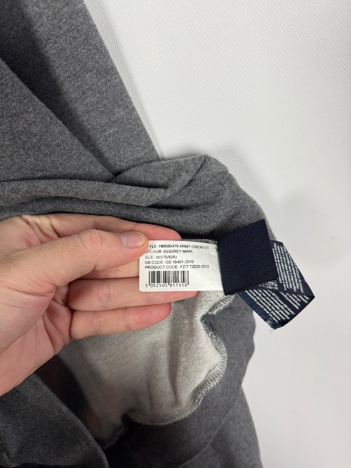 Men’s Hackett London Crewneck Sweatshirt British Army Polo Team Gray ...