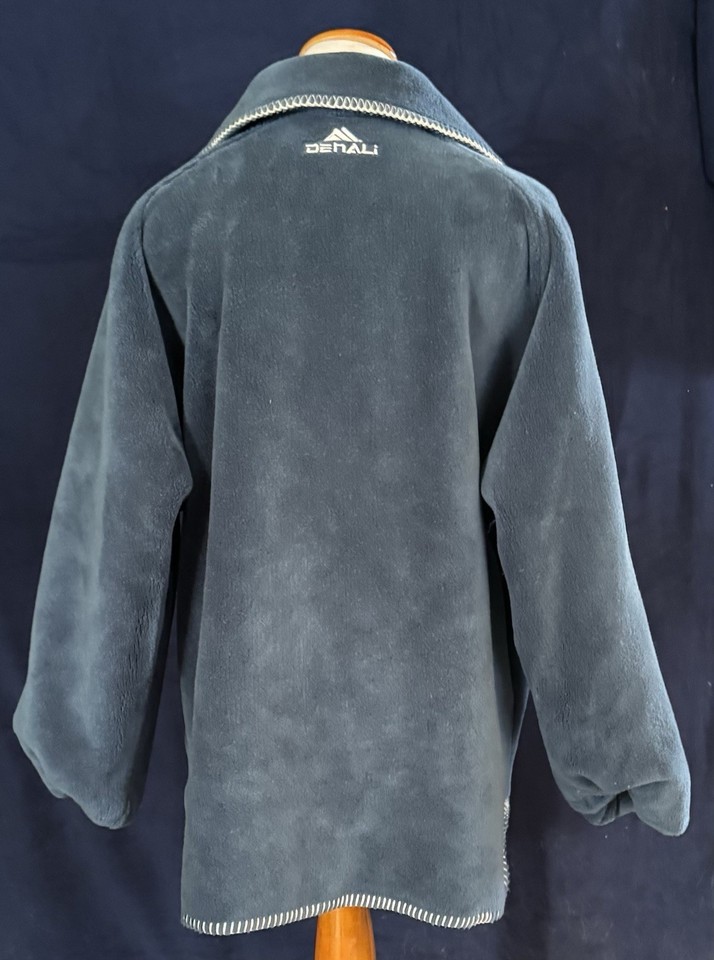 Denali Fleece Reversible Jacket Size Large Solid Blue / Pattern | eBay