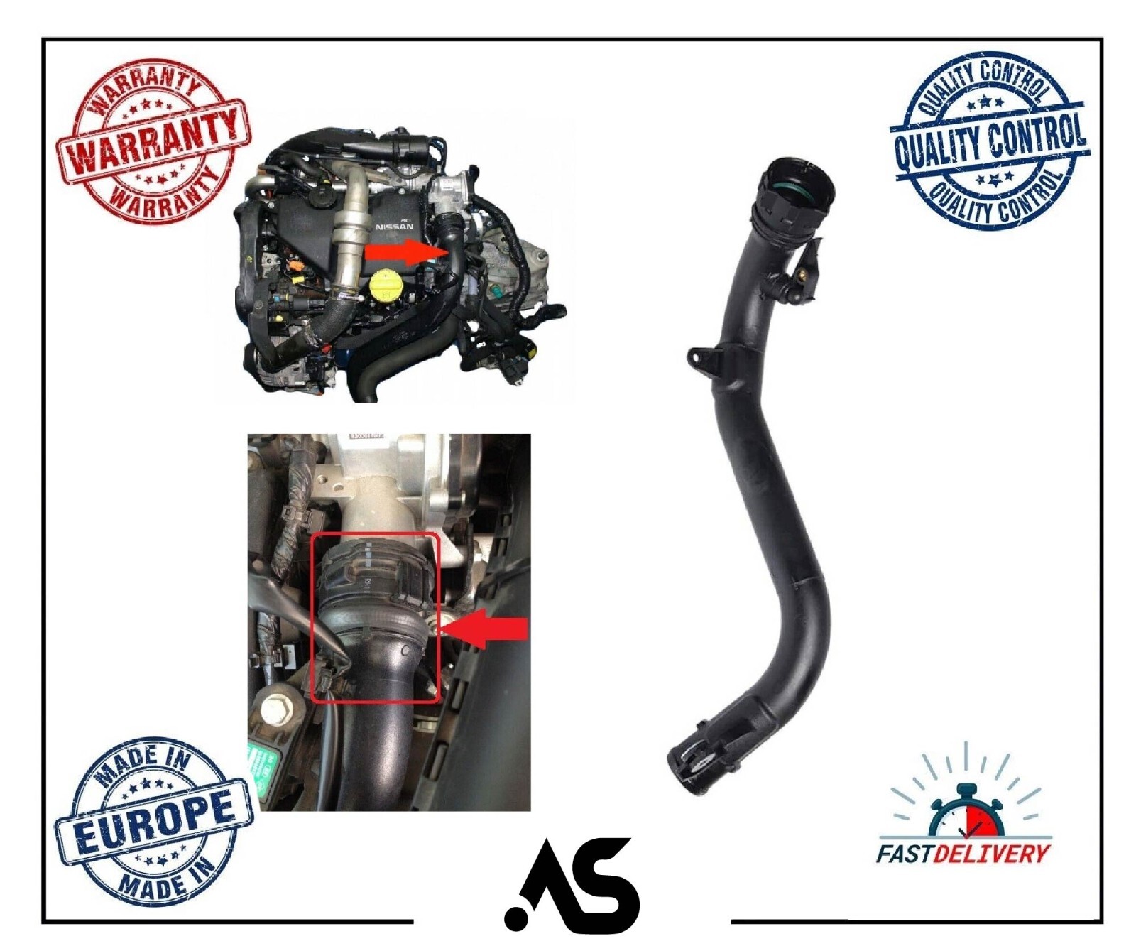 TURBO INTERCOOLER HOSE PIPE FOR NISSAN JUKE 1.5 DCI 144601FE0C ...