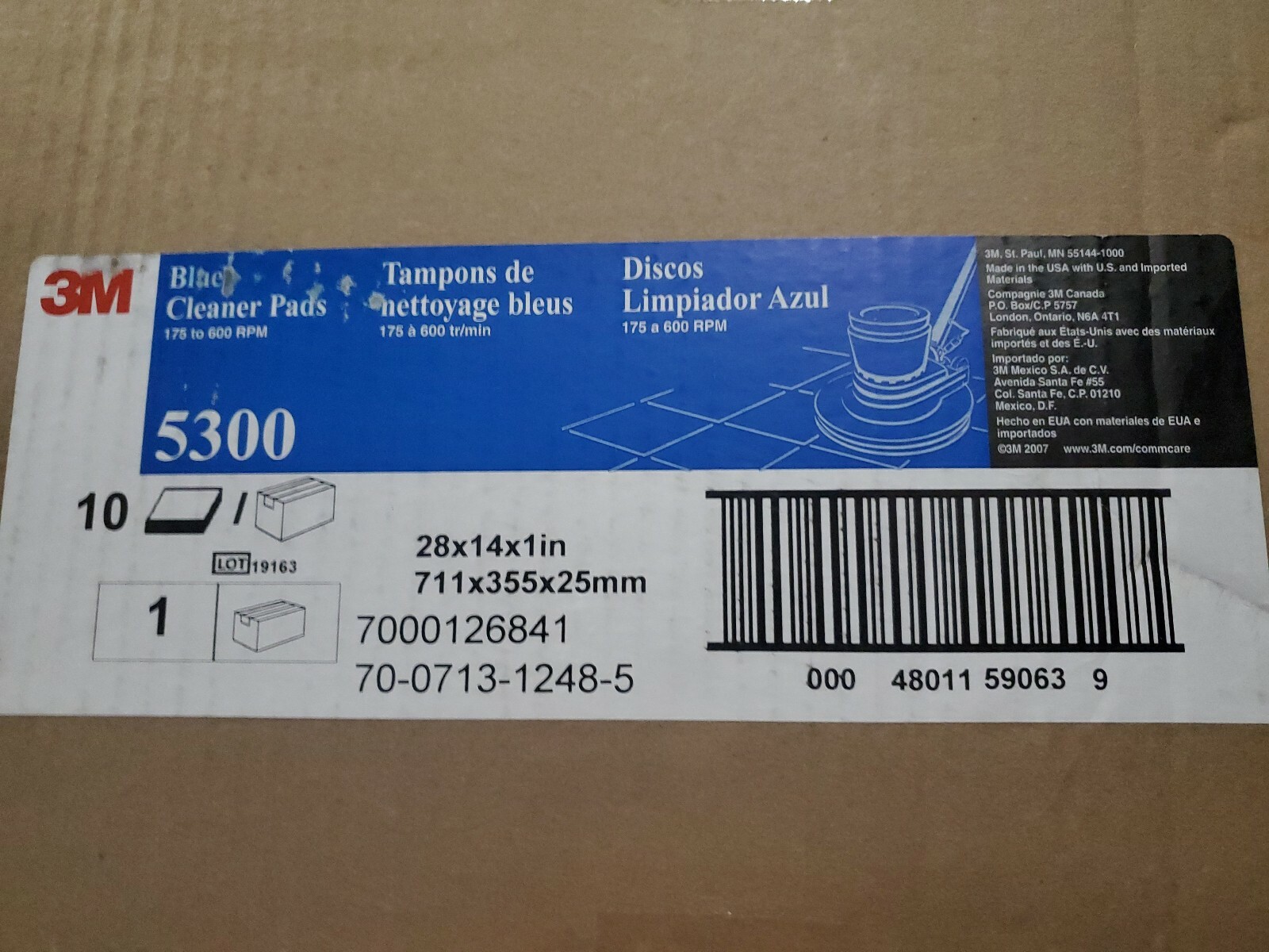 3M 5300 Blue Cleaner Pads 10 Ct. 28 X 14 X 1 | eBay