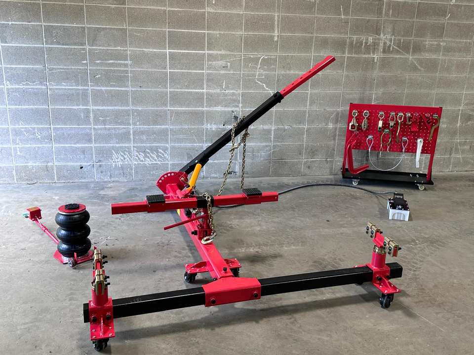 Portable Auto Body Puller Frame Straightener | 10,000 psi | Steel ...