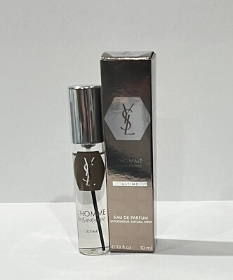 Ysl L’Homme ULTIME 10ml EDP Spray Mini For Men New In Box Discontinued ...