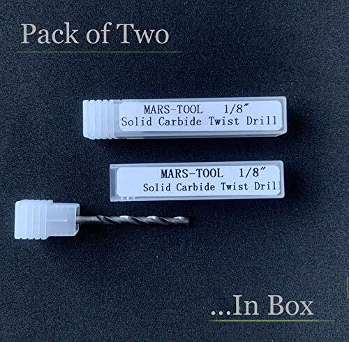 2/Pack Solid Carbide Drill Bit for Hardened Steel Hard Ness HRa 91.3 ...