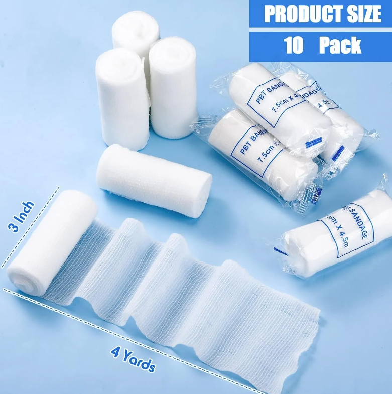 5-50PCS 7.5cmX4.5m First Aid Bandages Breathable Gauze Roll Wound ...