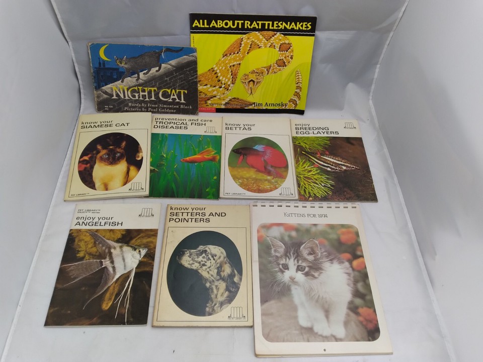 Lot of 9 Vintage Pet Books 1074 Calendar The Pet Library | eBay