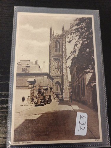england Derbyshire old antique postcard english derby cathedral | eBay UK