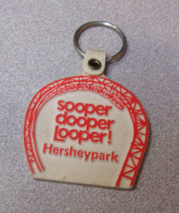 Vtg Advertisement Rubber Keychain "SOOPER DOOPER LOOPER" HERSEYPARK Key ...