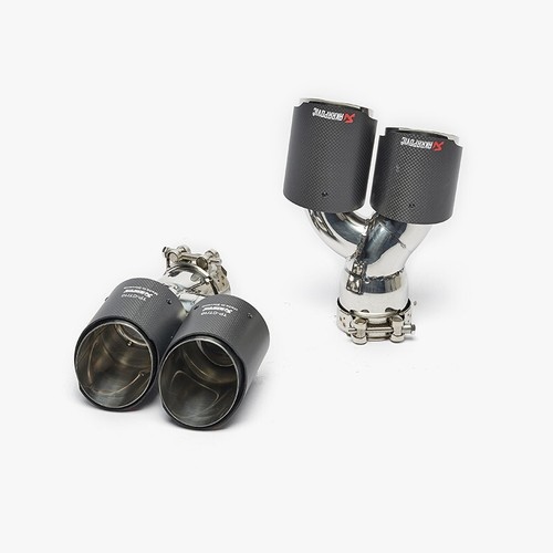 1 Pair Akrapovic Dual Exhaust Tip Carbon Tailpipe For BMW 525i 528i ...