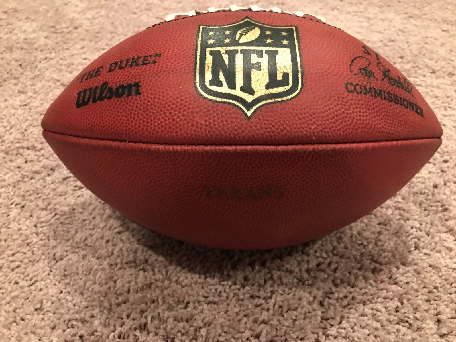 NFL Wilson Game Used Football "The Duke" - Houston Texans | eBay