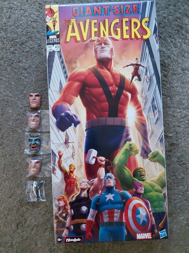 HASLAB Marvel Legends GIANT-MAN Set of 4 faces Antennae and box !NO ...