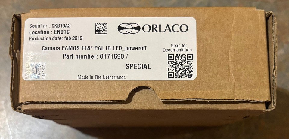 Orlaco FAMOS IR LED camera 118º PAL MIRROR with IR LED Switch PN ...