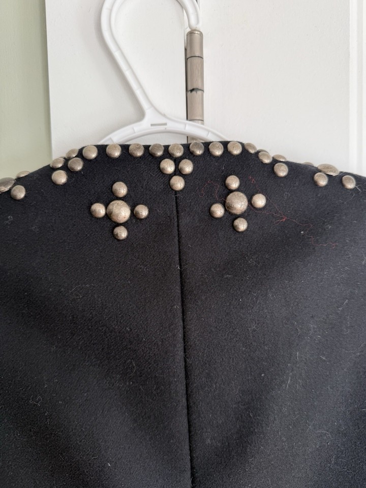 Double D Ranch Wear Silver Studded Wool Blazer- Size Small | eBay