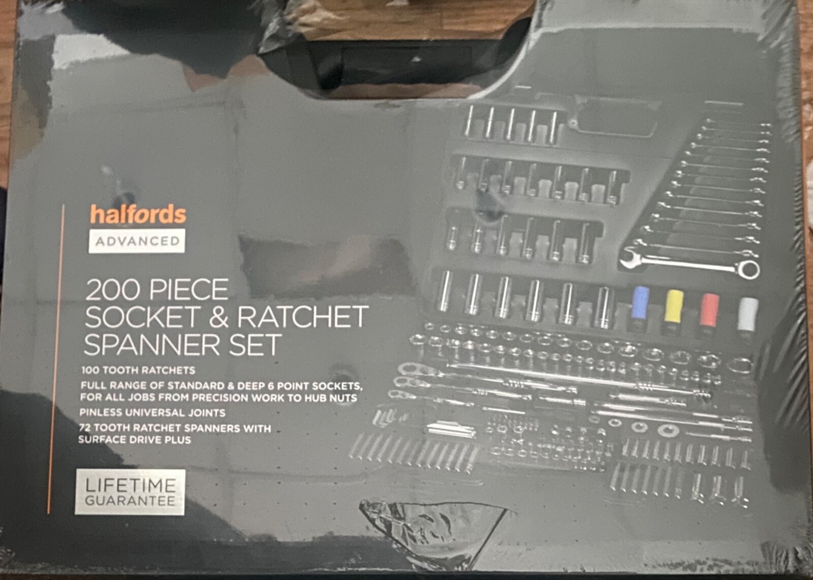 Halfords ADVANCED 200 PIECE SOCKET & RATCHET SPANNER SET SEALED ...