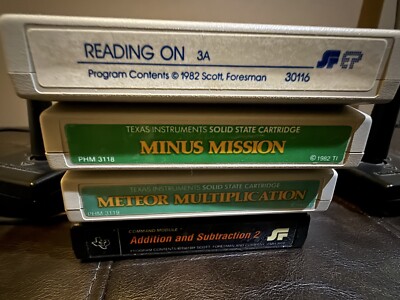 FOUR Texas Instruments TI-99/4A Cartridges RARE | eBay