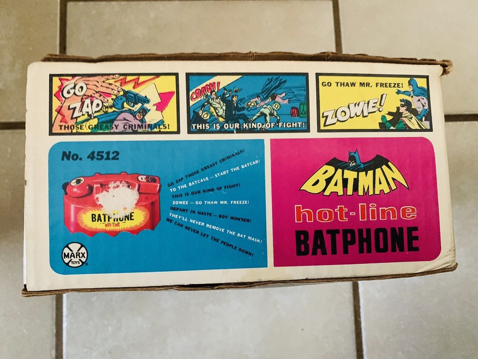 Very Rare Vintage 1966 Marx Batman Talking Batphone Hot-Line Toy ...