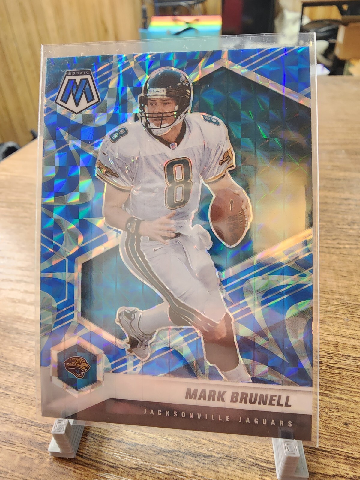 2021 Mosaic Football Mark Brunell Blue Reactive Prizm Jaguars #97 | eBay
