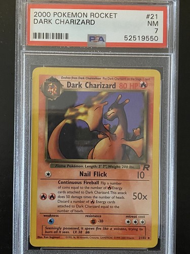 Dark Charizard 21/82 Rare Non Holo-2000 Team Rocket Pokemon Card - PSA ...
