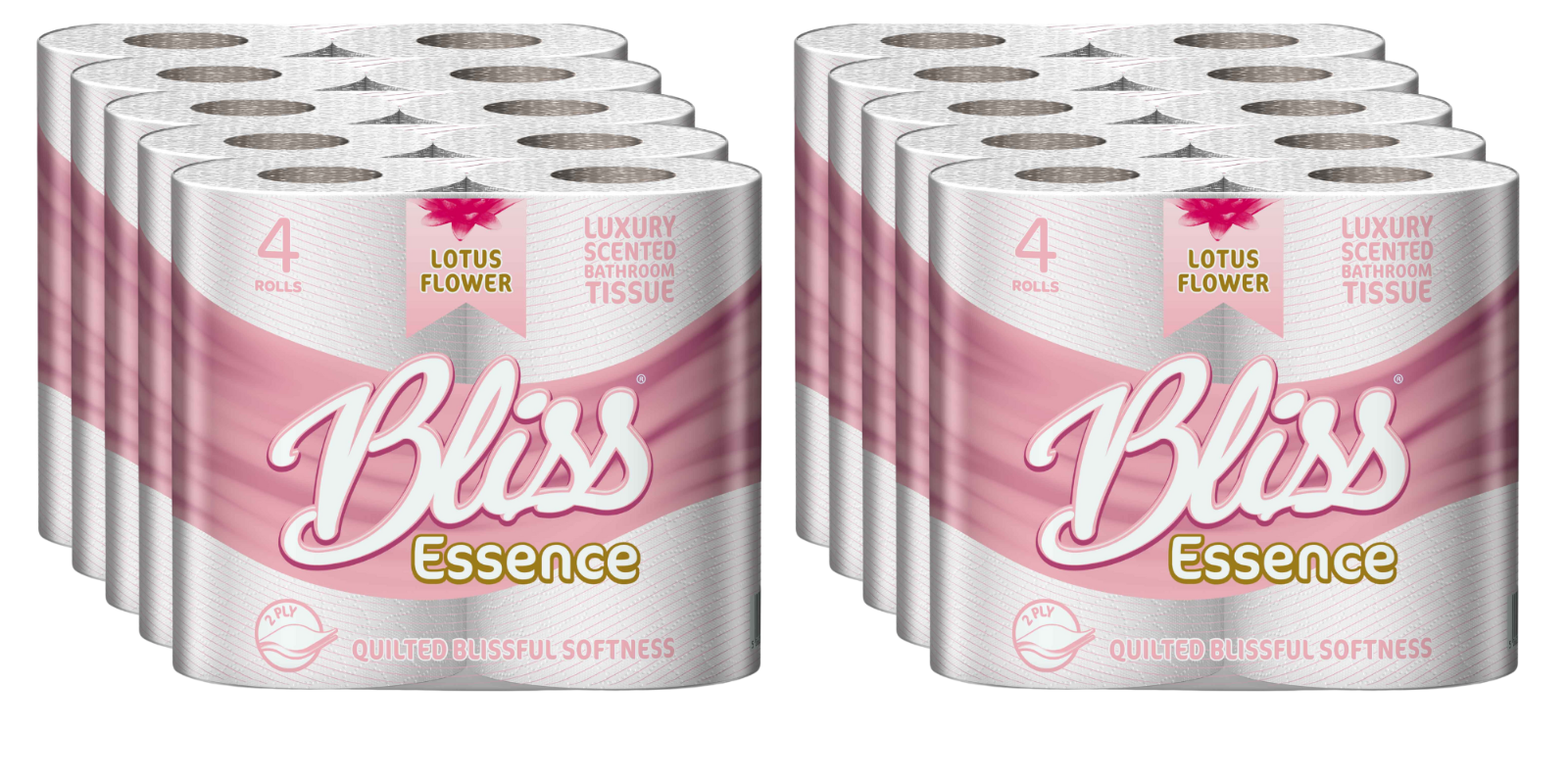 Bliss Essence Luxury Scented Toilet Roll Lotus Flower 40 Rolls Pack of ...