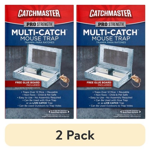 (2 pack) Catchmaster Reusable Solid Pro Series Multi-Catch Mouse Trap ...