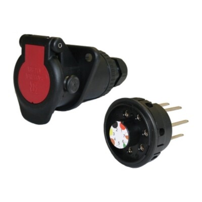 Hella 8JB 227 440-021 7P/24V ABS/EBS Socket with screw contacts 8JB-227 ...