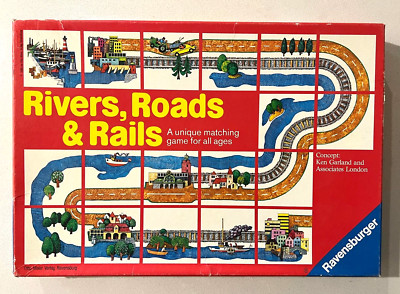 Vintage 'Rivers, Roads and Rails' Matching Game - Ravensburger 1989 ...