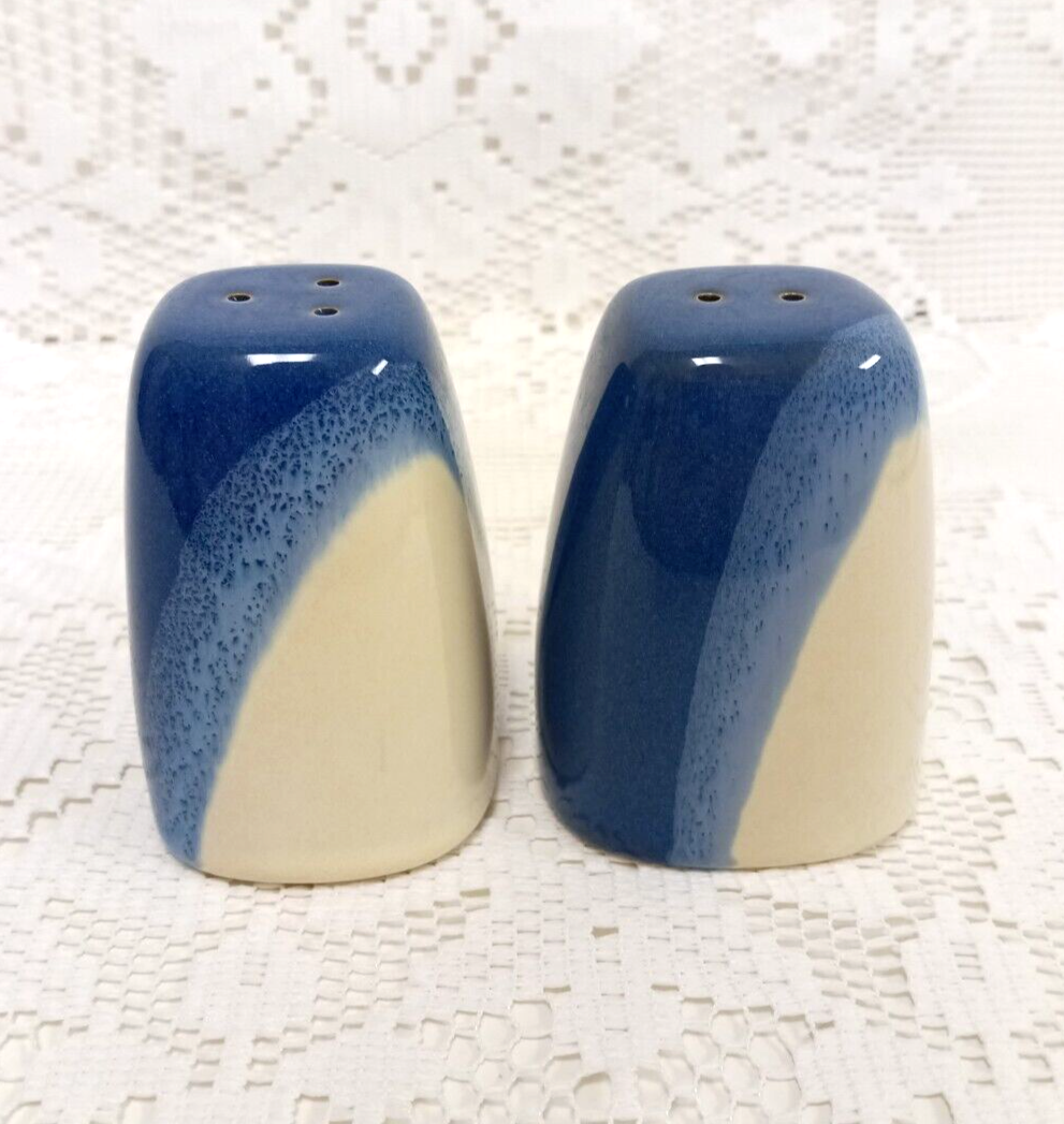 RARE VTG Pfaltzgraff BLUE RIDGE Salt & Pepper Shakers STONEWARE Glazed ...