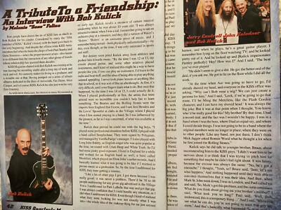 Bob Kulick, Two Page Vintage Clipping | eBay