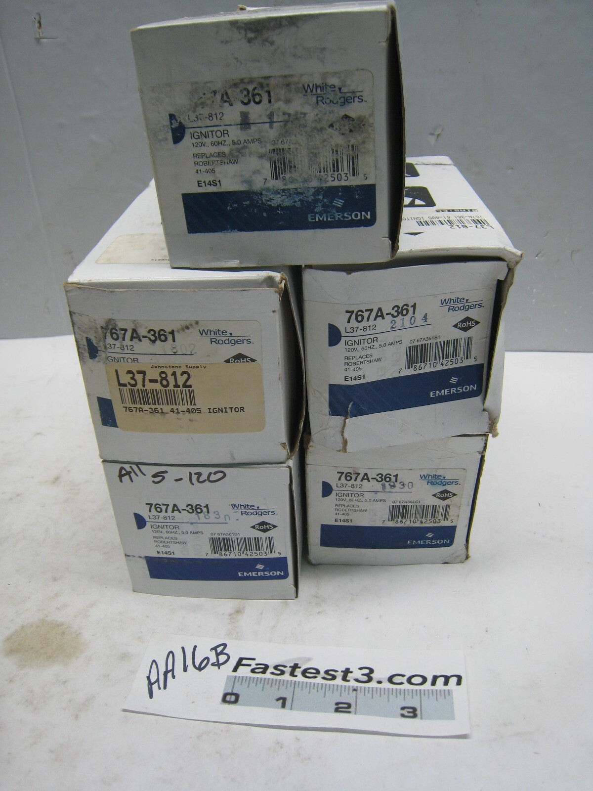 5 pack - White Rodgers 767A-361 Furnace HSI Hot Surface Ignitor Rep ...