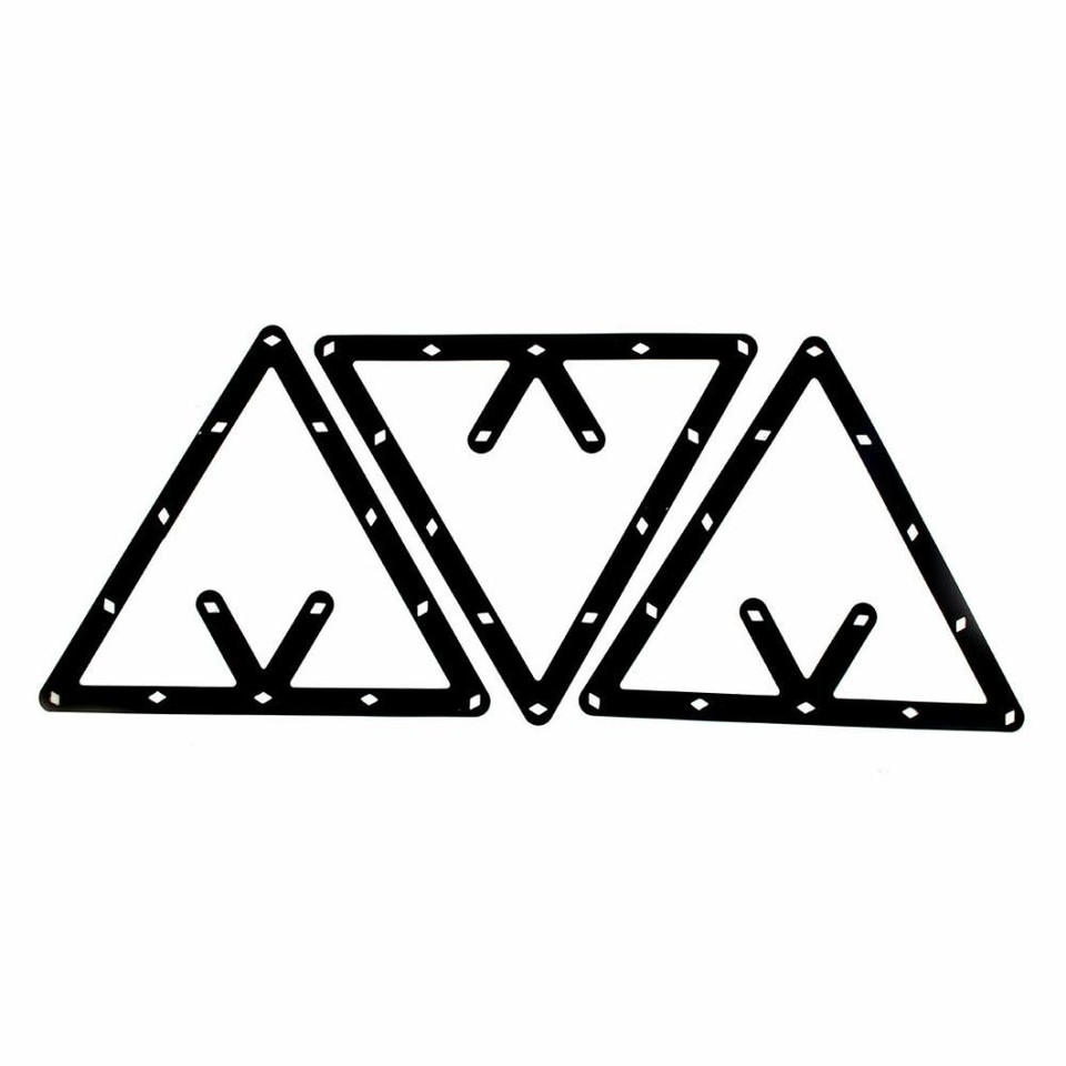 Billiard Pool Triangle Cue Magic Rack Sheet Black 3pcs for 9/10 Ball ...